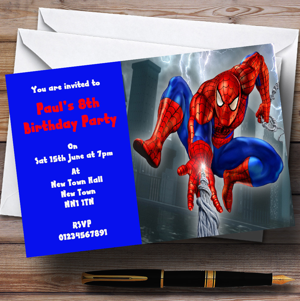 spiderman background for invitation