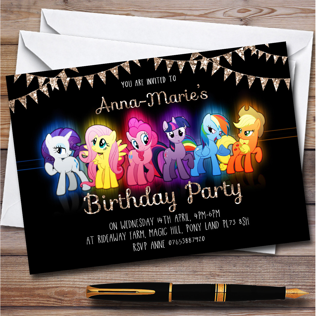 My Little Pony Invitation Card Invitation Card Birthday Children