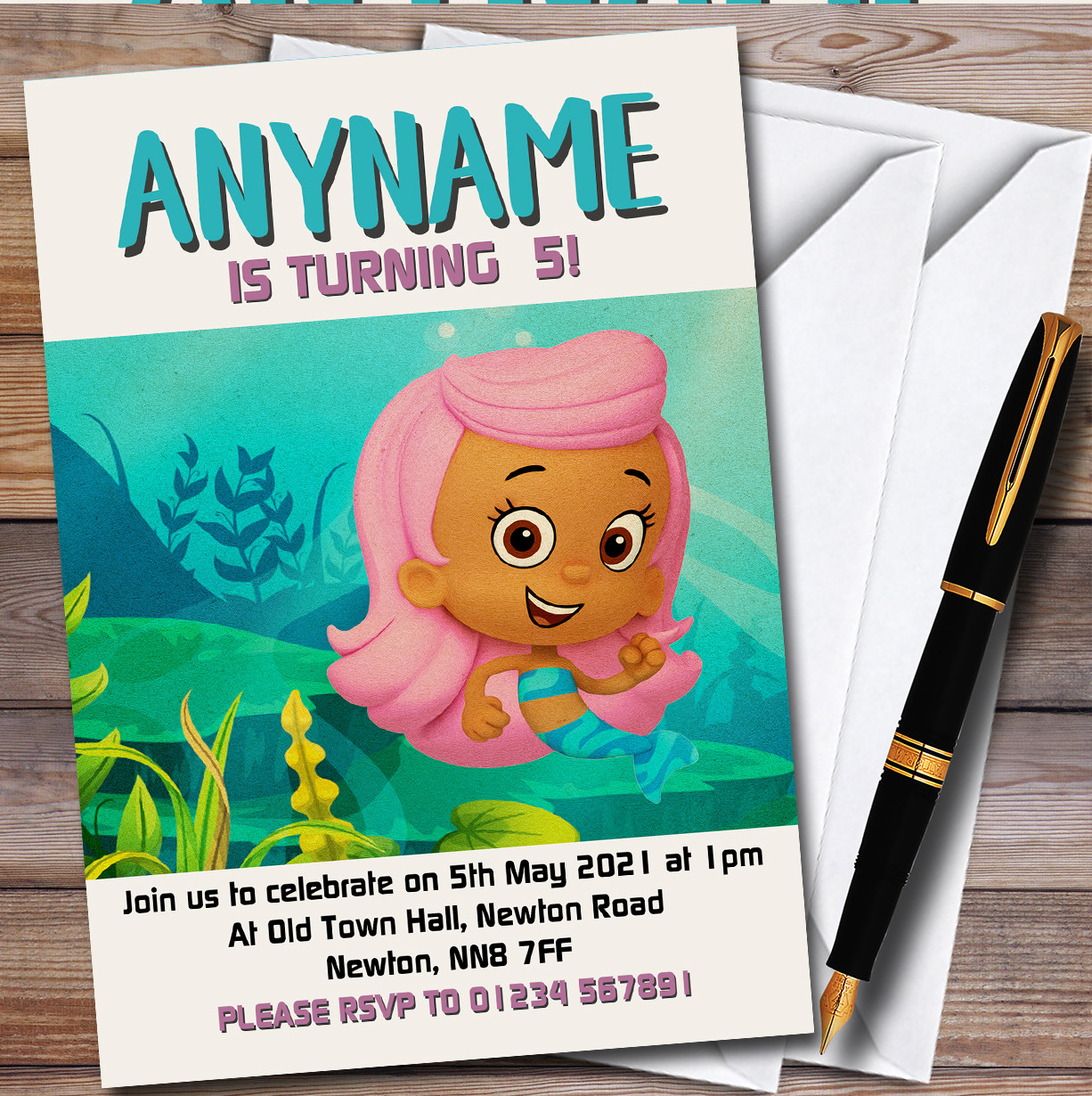 Bubble Guppies Molly Personalized Children S Kids Birthday Party