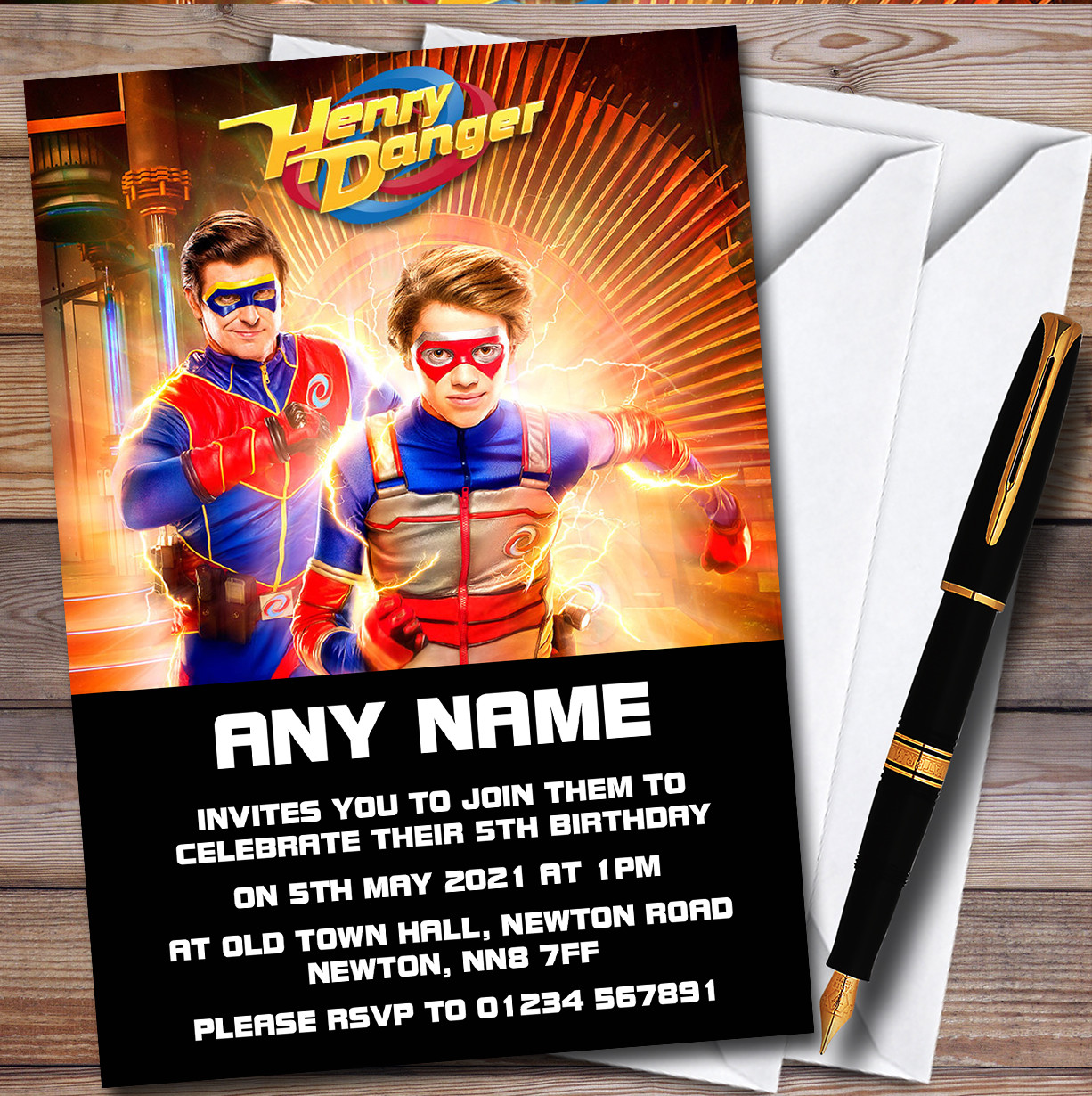 Henry Danger personalized Children's Kids Birthday Party Invitations ...