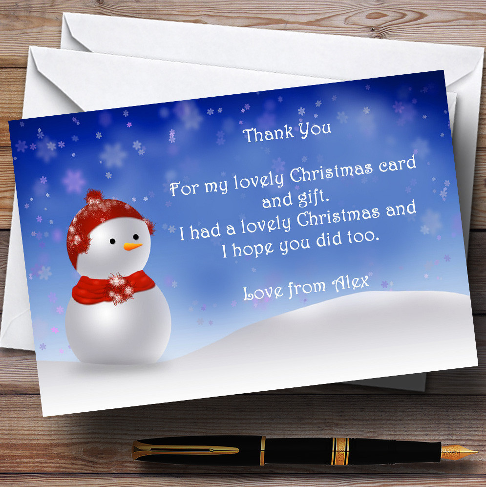 Snowman Thank You Cards