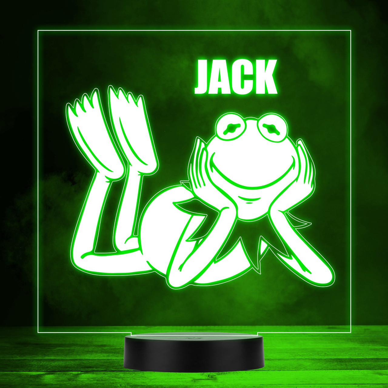 Sesame Street Kermit the Frog Kid's TV Personalized LED Lamp MultiColor ...