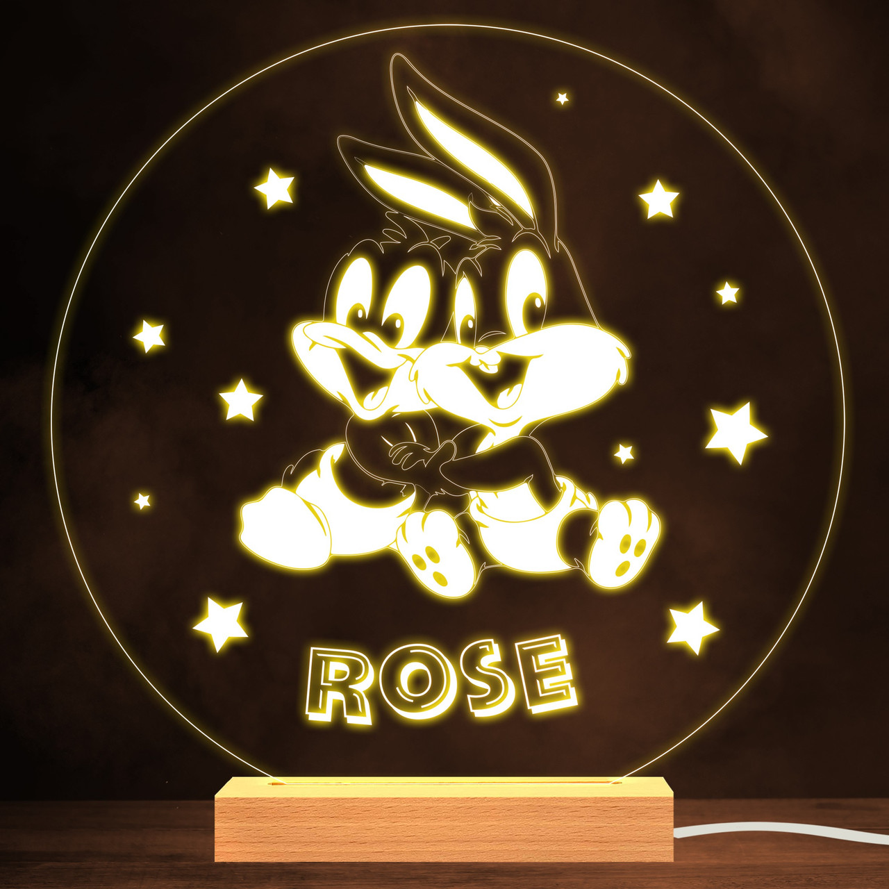 Looney Tunes Baby & Stars Kids Tv Show Personalized Gift Warm White ...