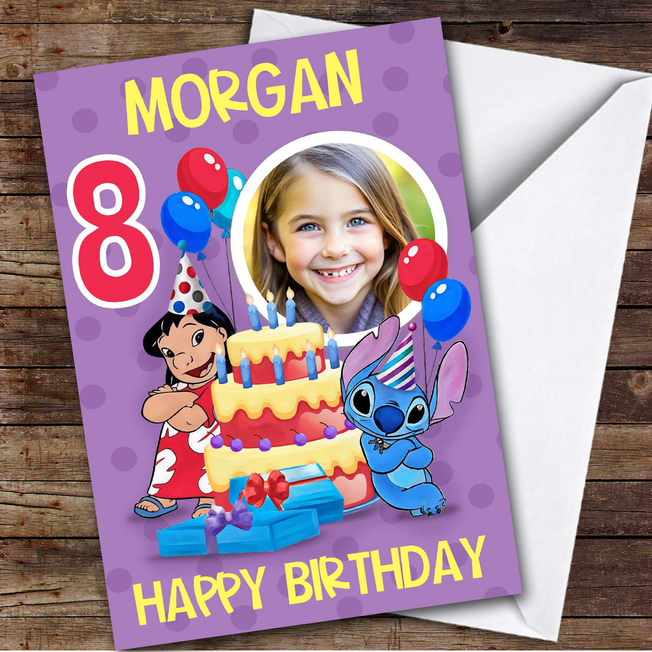 Lilo And Stitch Cake Purple Photo Any Age Personalized Kid's Birthday ...