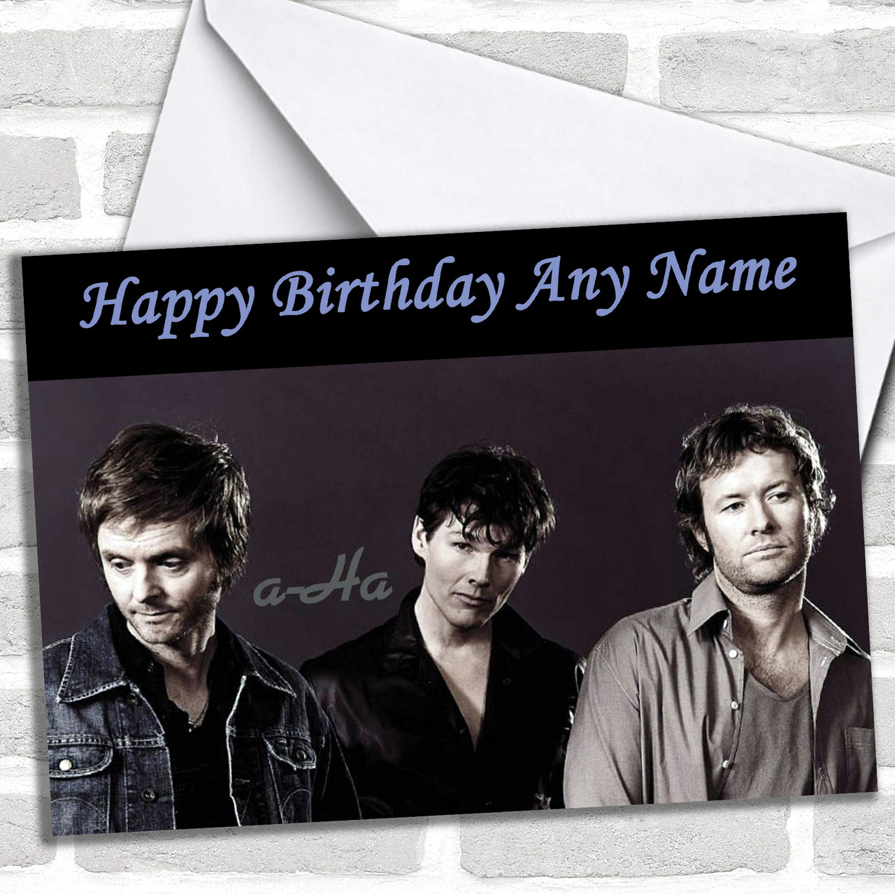 Aha Personalized Birthday Card - Red Heart Print