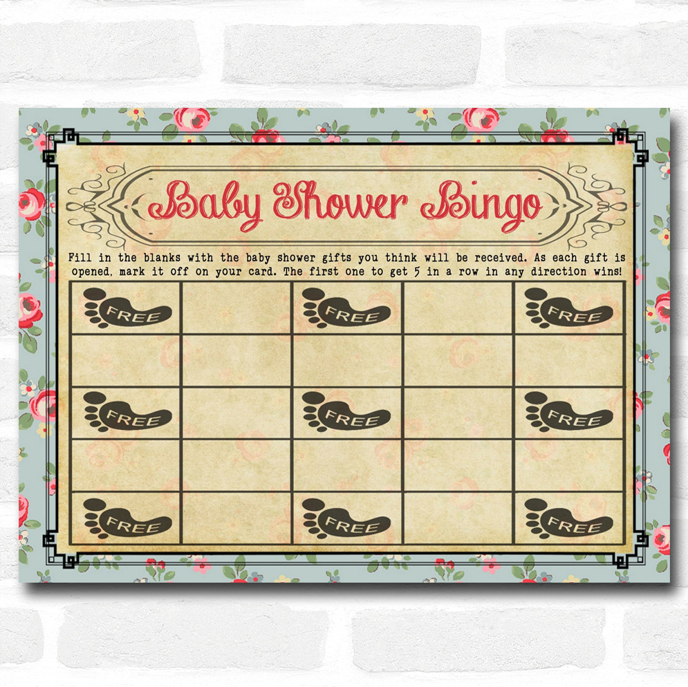 Free Baby Shower Games Bingo