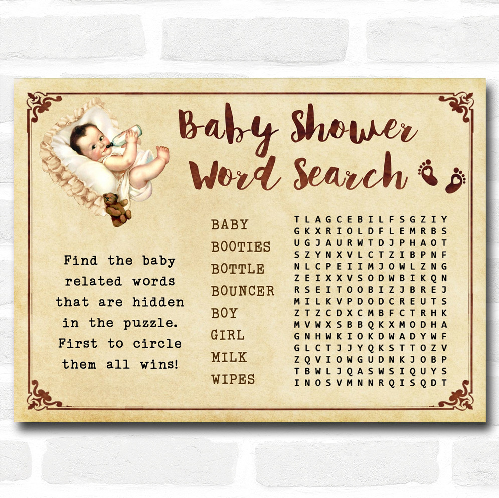 Baby Shower Word