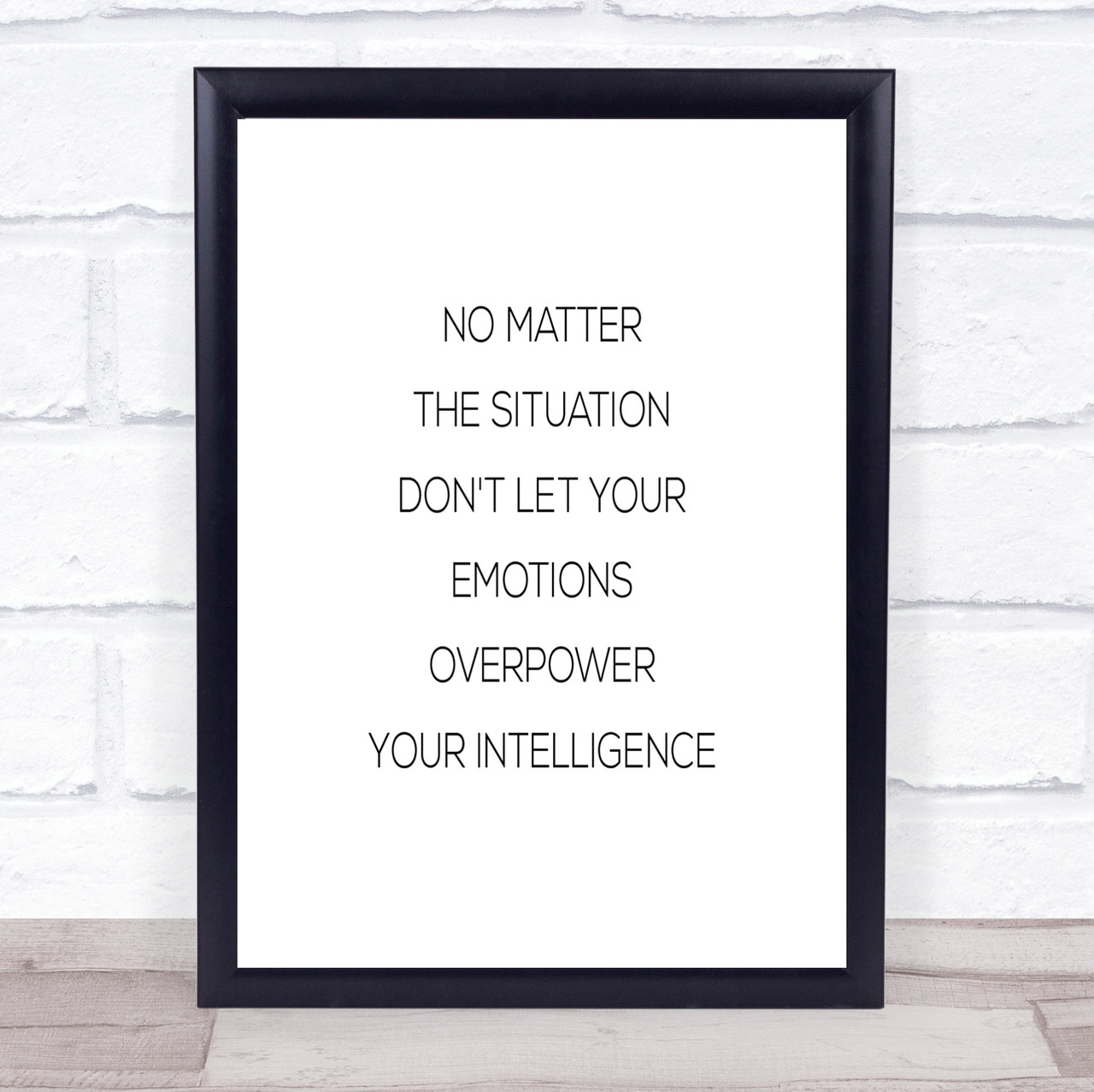 Emotions Overpower Quote Print Poster Typography Word Art Picture - Red ...