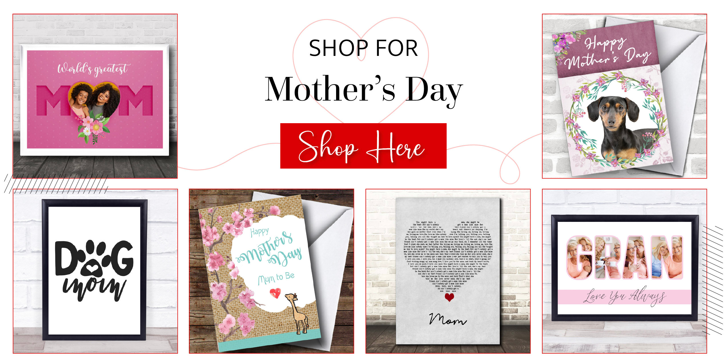 Red Heart Print