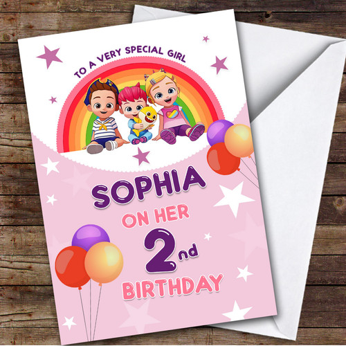 Pink Bebefinn Party Balloons Any Age Children's Personalized Kid's ...