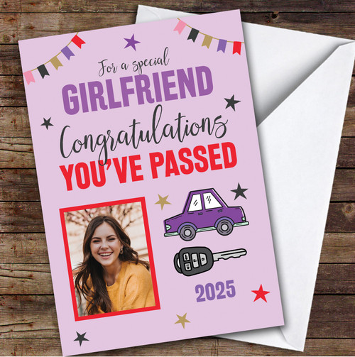 Personalized Passed Driving Test Card For Girlfriend Photo Car Key ...