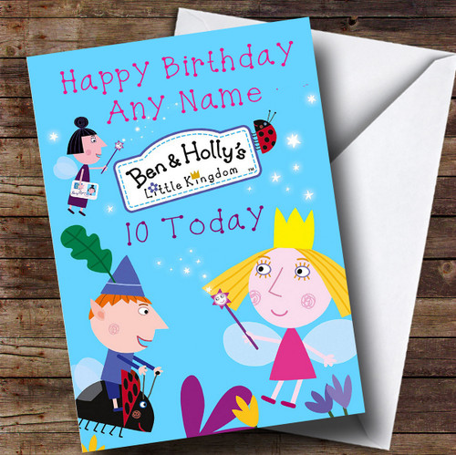 Personalized Ben & Hollys Little Kingdom Blue Children's Birthday Card ...