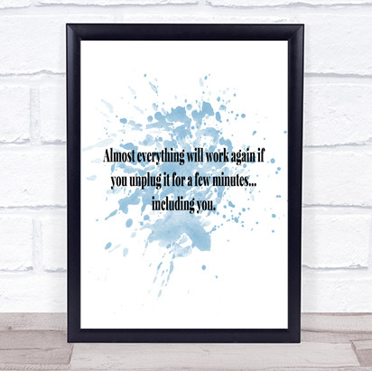 Everything Works Again If You Unplug It Quote Print Word Art Picture ...