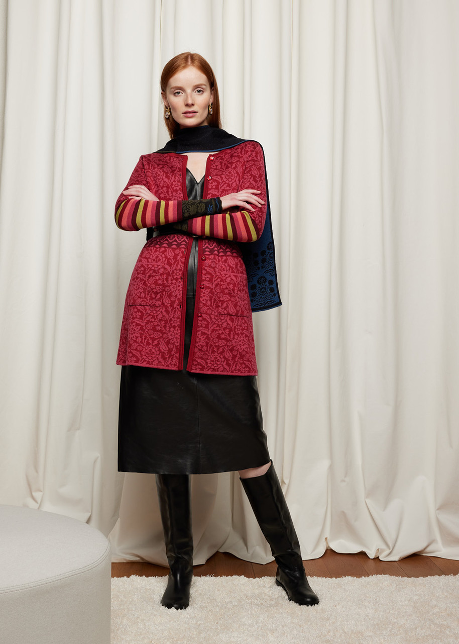 Oleana - Silk Road Cardigan: Red, 168-R | The Nordic Shop
