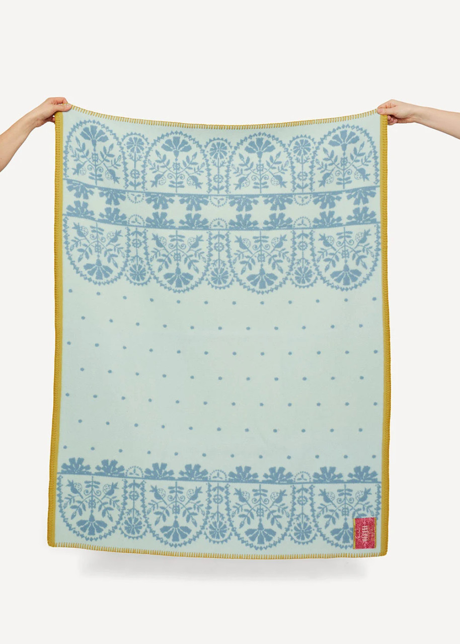 Oleana - Baby Blanket: Light Blue, 208-N | The Nordic Shop