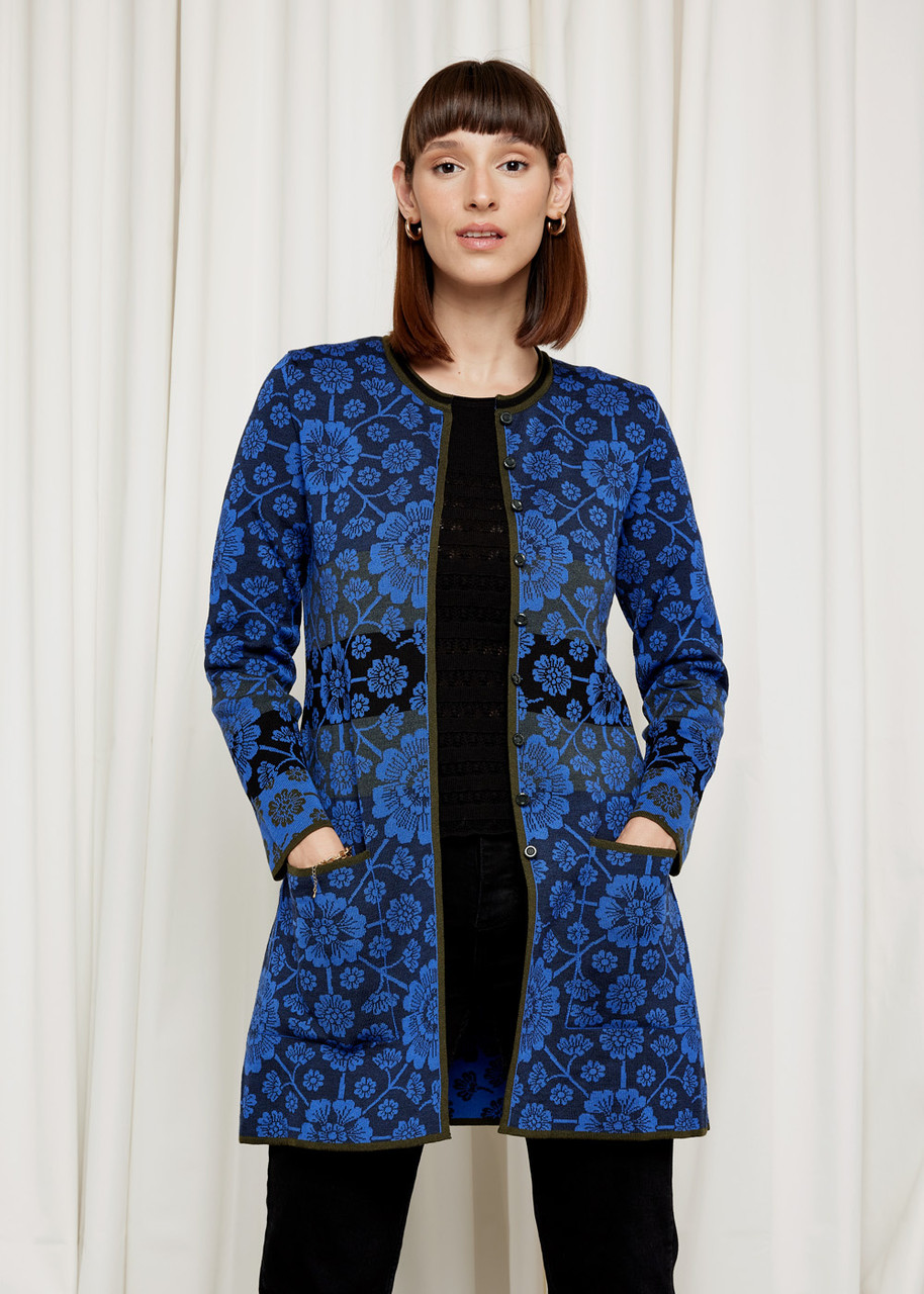 Oleana - Marit Cardigan: Blue, 800-W | The Nordic Shop