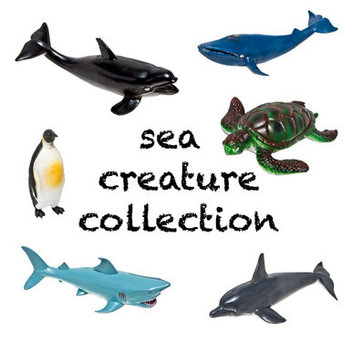 Medium Sea Creature Toys - Set of 6 | Talking Turtle AU