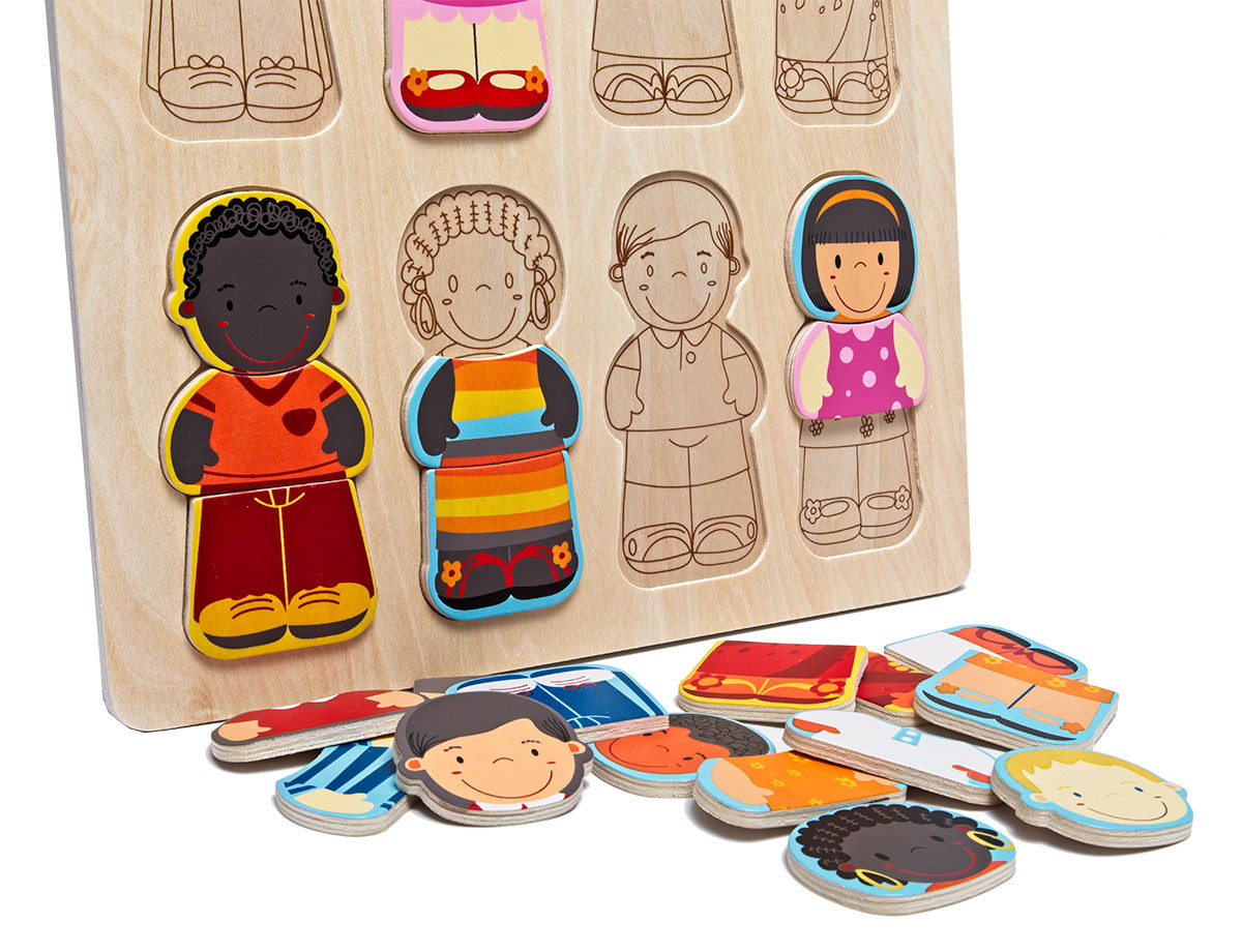 Mulitcultural Wooden Jigsaw Puzzle 24Pcs | Talking Turtle AU