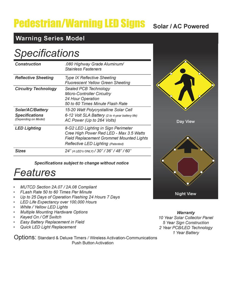 W11-1 Sign | Bike Warning Sign | Flashing Signs for Sale