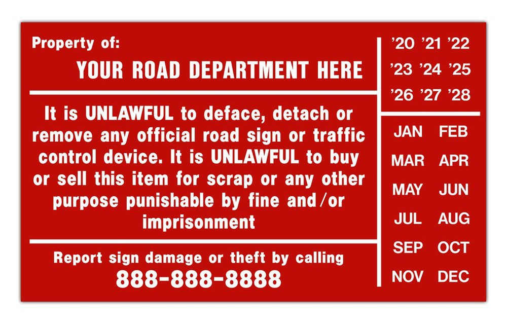 Sign Date Stickers | Dornbos Sign & Safety, Inc.