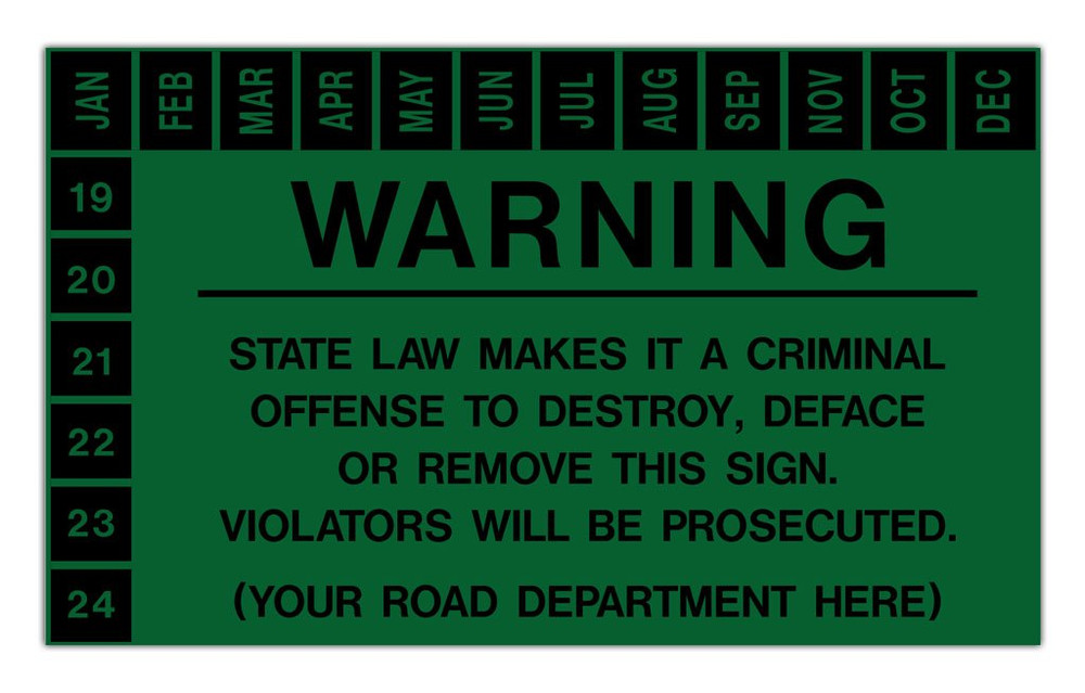 Sign Date Stickers | Dornbos Sign & Safety, Inc.