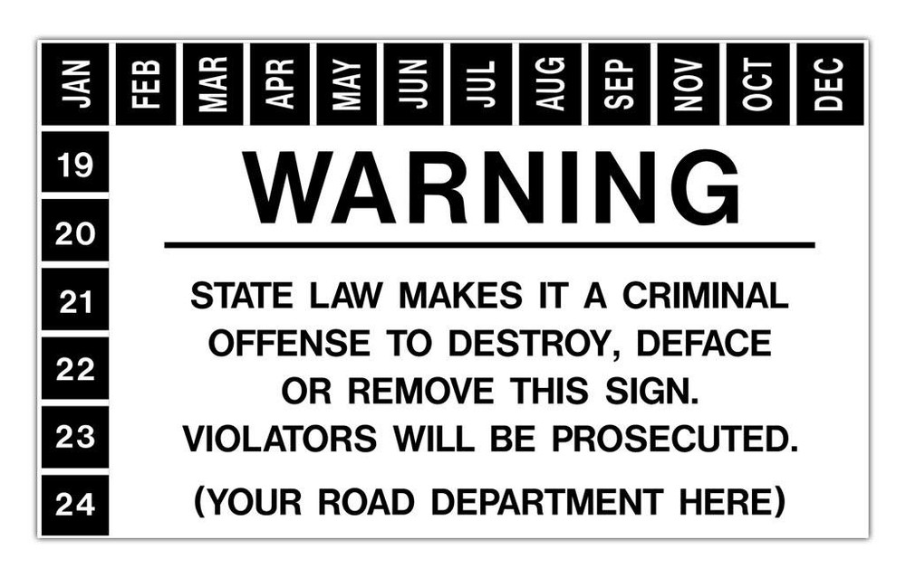 Sign Date Stickers | Dornbos Sign & Safety, Inc.