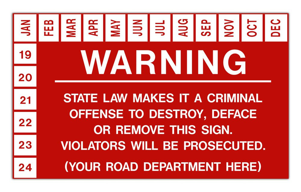 Sign Date Stickers | Dornbos Sign & Safety, Inc.