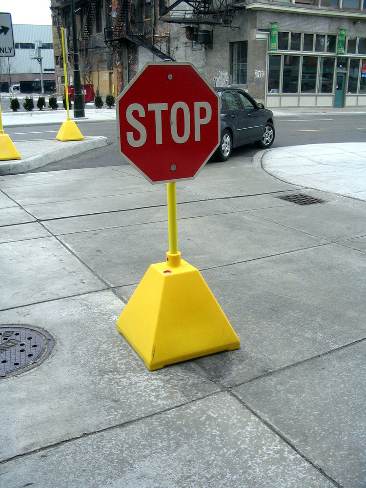 Pyramid Sign Base from Dornbos Sign & Safety Inc.