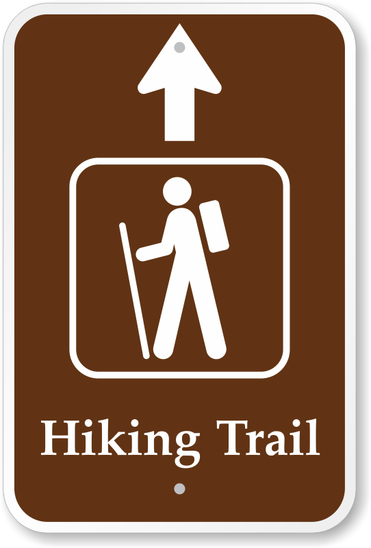 Hiker Symbol Sign Share The Trail Sign | Multi Use Share Trail Sign