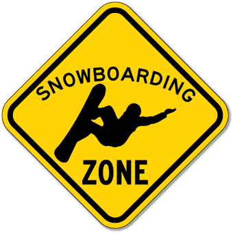 Snowboarding Zone Sign by Dornbos Sign & Safety Inc.