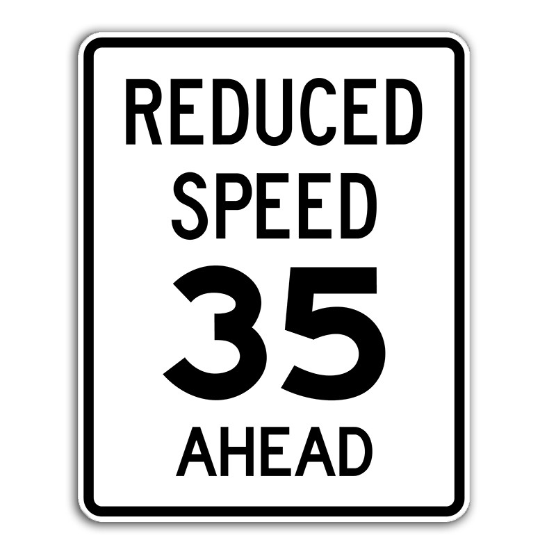 R2-5B Reduced Speed Ahead Sign | Dornbos Sign & Safety, Inc.