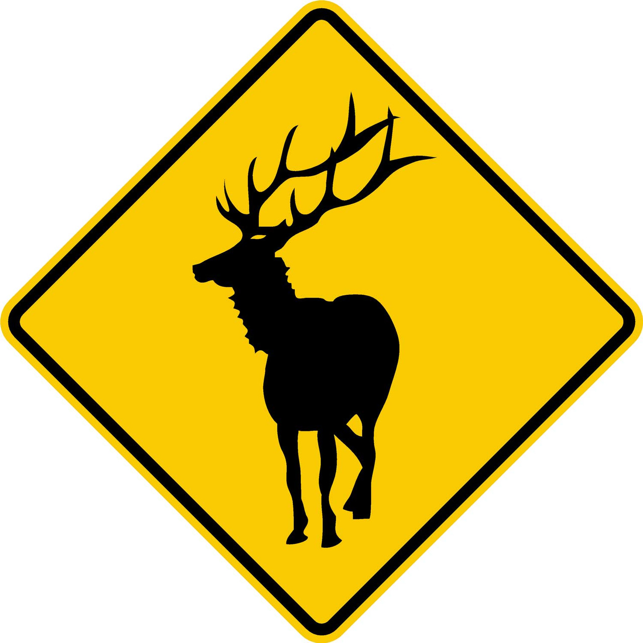 Elk Crossing Sign Amazon.com : Elk Crossing Symbol Warning Sign 24 X