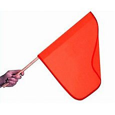 18" Orange Vinyl Safety Flag with 30" Wood Dowel - Dornbos Sign ...