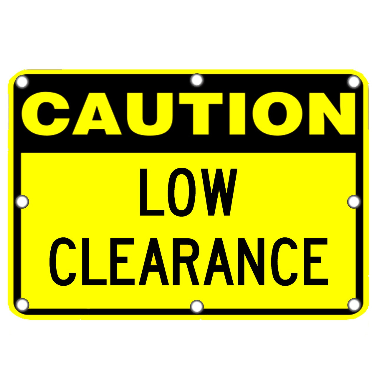 Low Clearance Sign | High Intensity LED Sign | Blinking LEDs