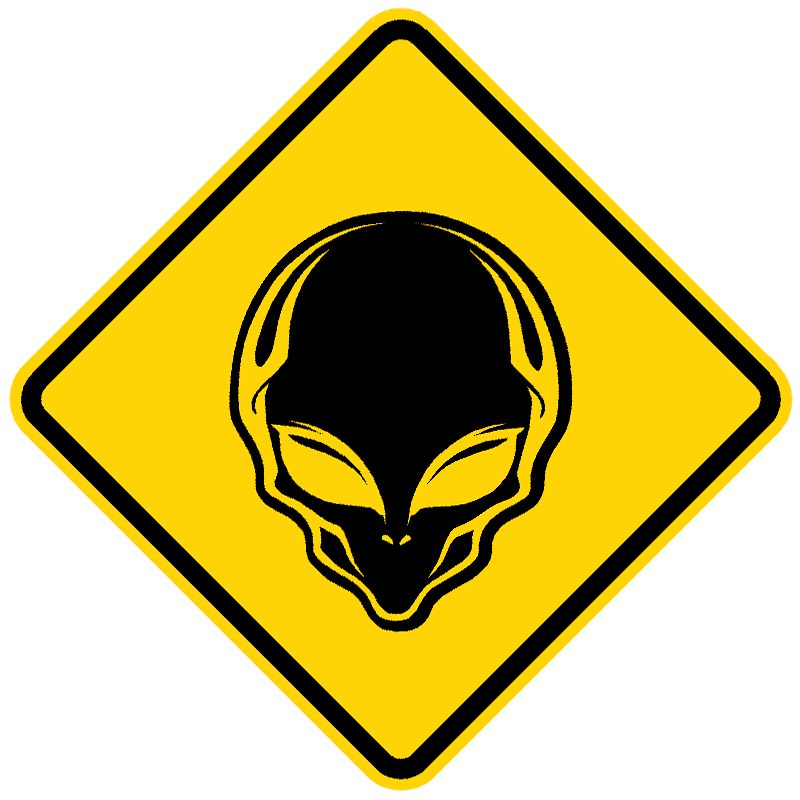 Alien Crossing Ahead Sign from Dornbos Sign & Safety Inc.