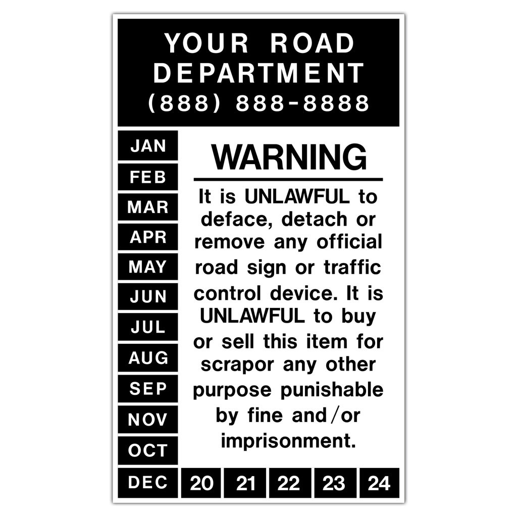 Sign Date Stickers | Dornbos Sign & Safety, Inc.