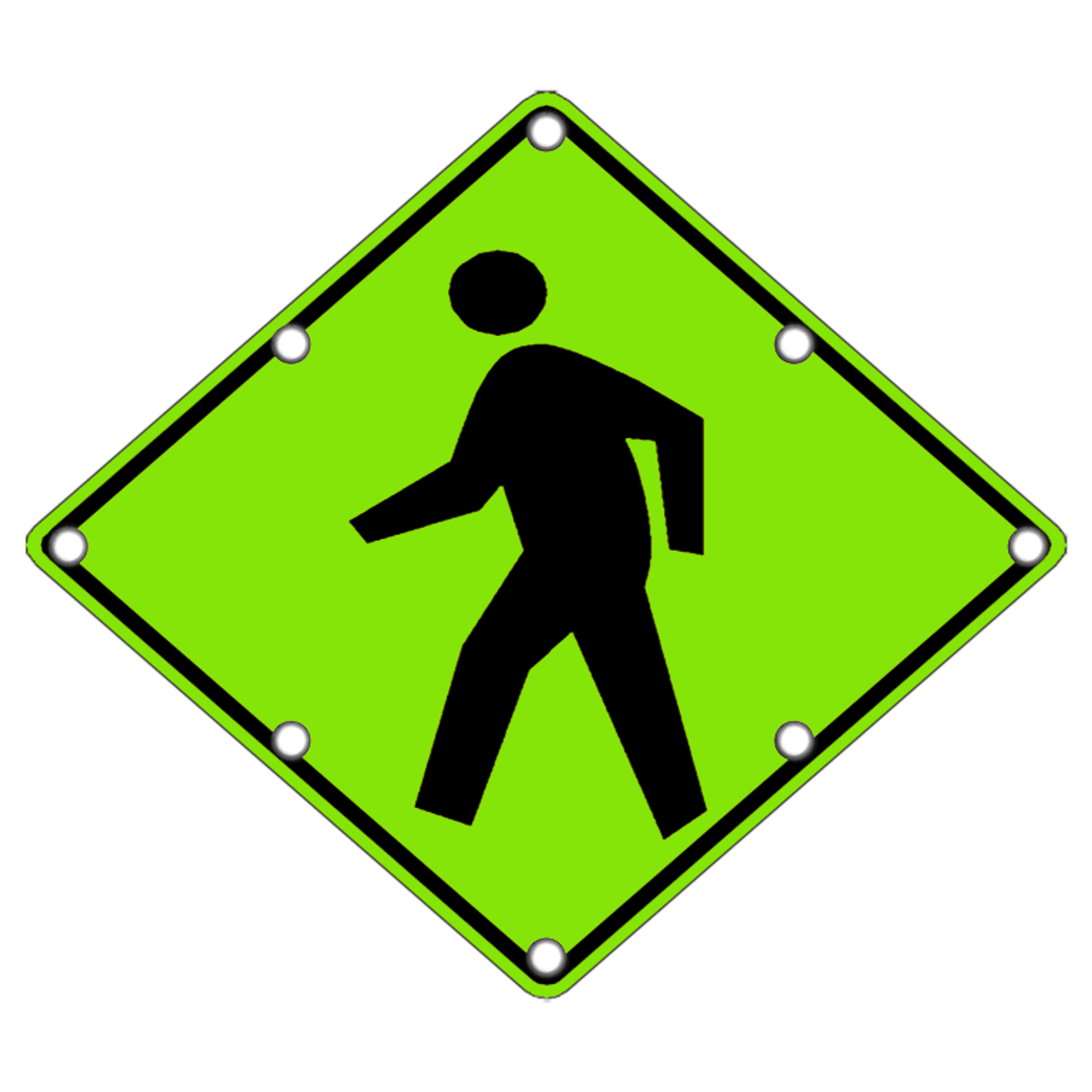 Flashing Pedestrian Crossing Sign W11 2 Sign Flashing Pedestrian Crossing Sign W11 2 Sign