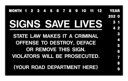 Sign Date Stickers | Dornbos Sign & Safety, Inc.