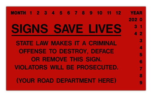 Sign Date Stickers | Dornbos Sign & Safety, Inc.