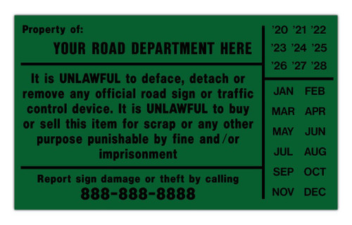 Sign Date Stickers | Dornbos Sign & Safety, Inc.