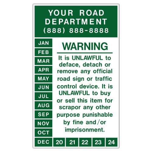 Sign Date Stickers | Dornbos Sign & Safety, Inc.