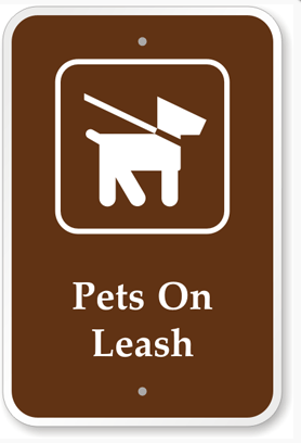 Pets on Leash Sign | Dornbos Sign & Safety, Inc.