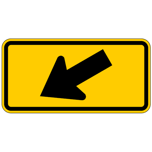 W16-7P Diagonal Arrow Sign from Dornbos Sign & Safety Inc.
