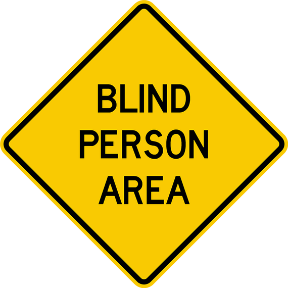 Blind Person Area | Traffic Signs for Sale | Dornbos Sign & Safety, Inc.