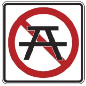 18" x 18" NO PICNICS