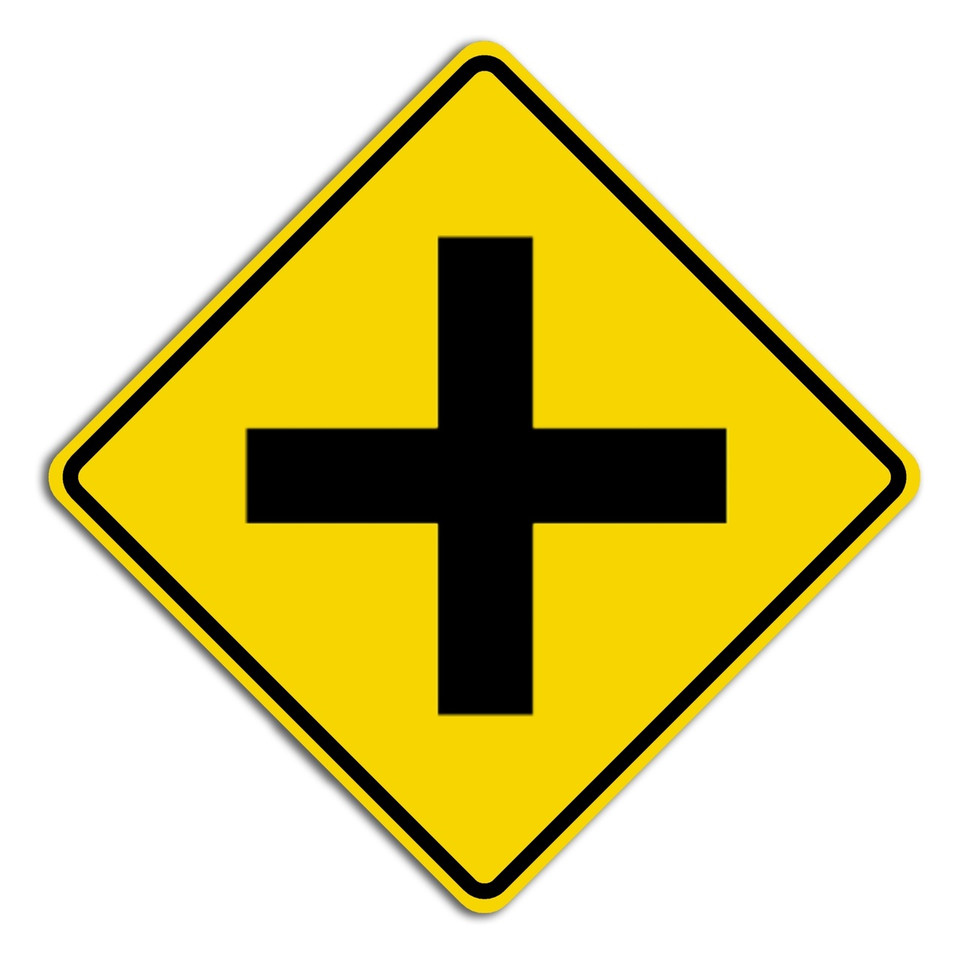 Cross Road Sign from Dornbos Sign & Safety Inc.