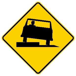 W8-17 LOW SHOULDER SYMBOL