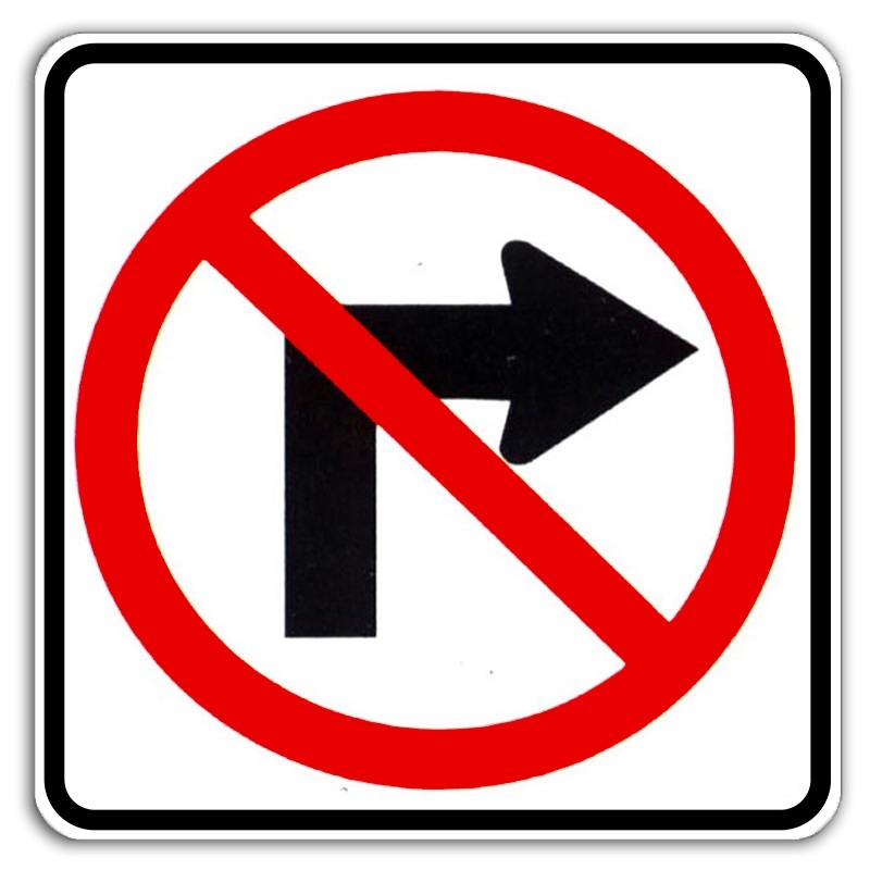 Left Turn Sign