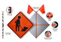 Portable Men Working Signs - Dornbos Sign & Safety Inc.