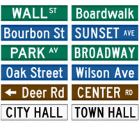 Buy a custom personalized street name sign. - Dornbos Sign & Safety Inc.